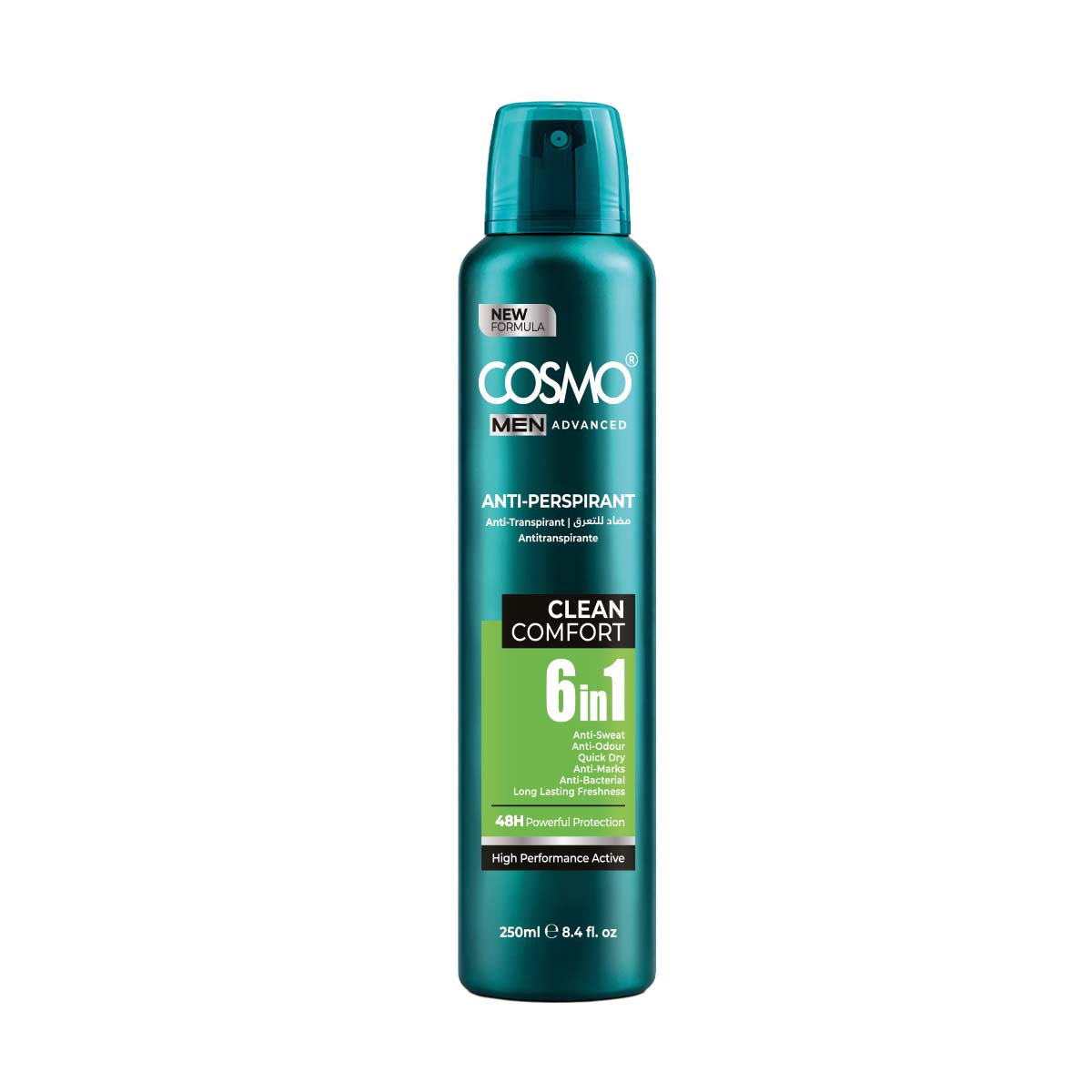 Cosmo Men Advanced Body Anti Perspirant Deodorant Spray 48h Clean Comf
